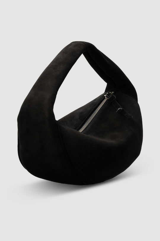Cush Black Suede Leather Shoulder Bag – BY FAR